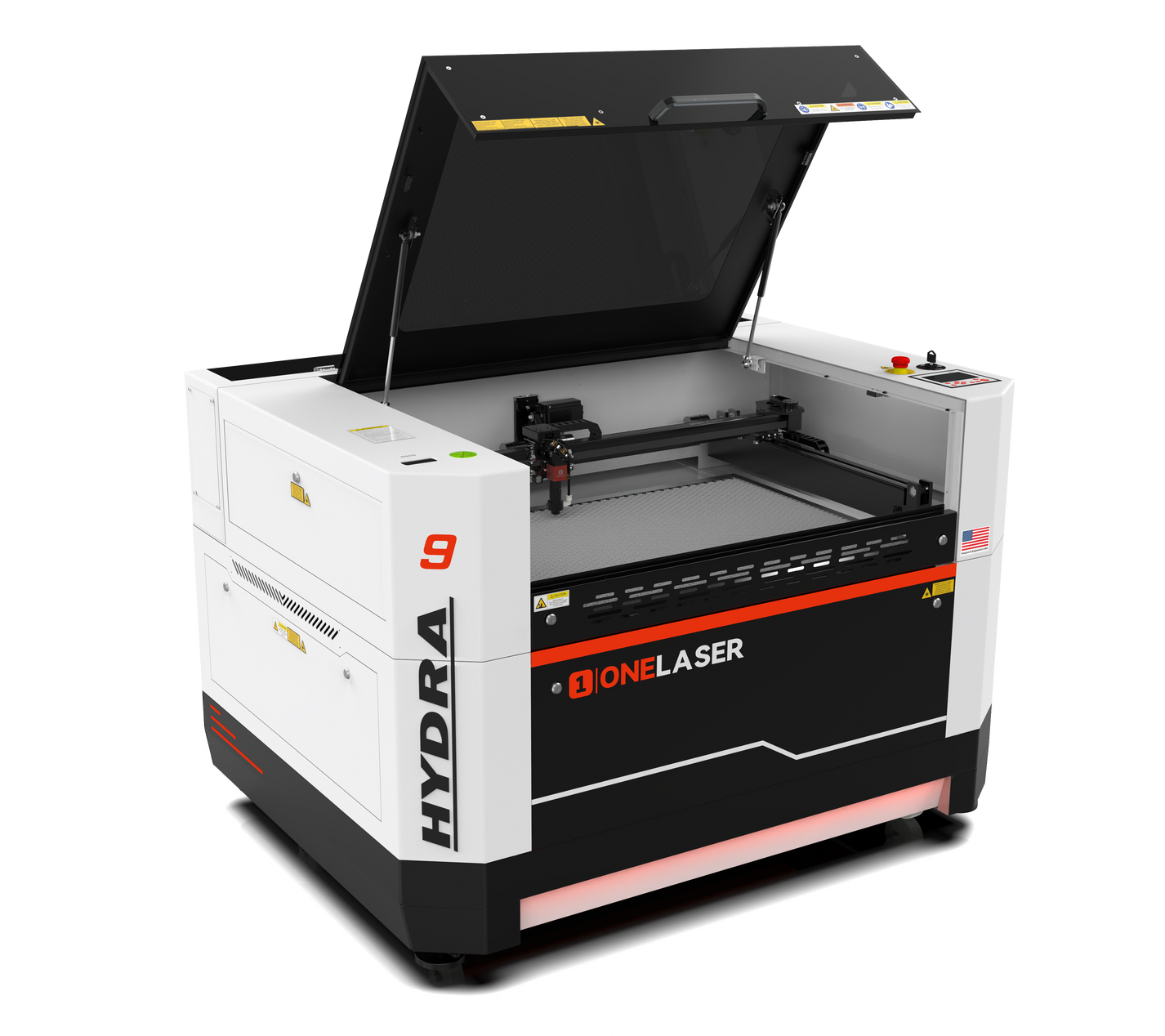 OneLaser HYDRA 9: CO2 Dual-Laser Engraver/Cutter (100W DC/38W RF Tube)