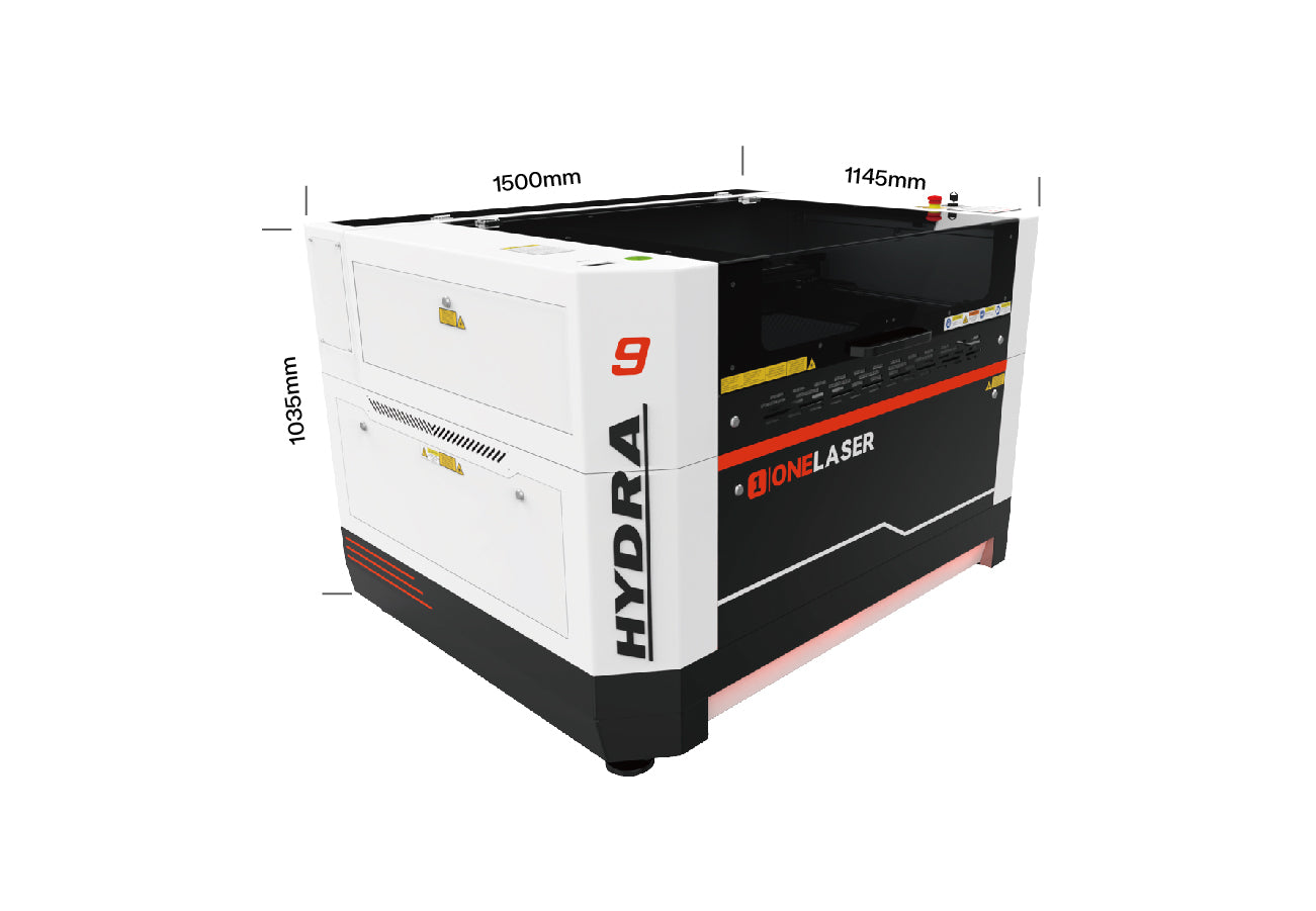 OneLaser HYDRA 9: CO2 Dual-Laser Engraver/Cutter (100W DC/38W RF Tube)